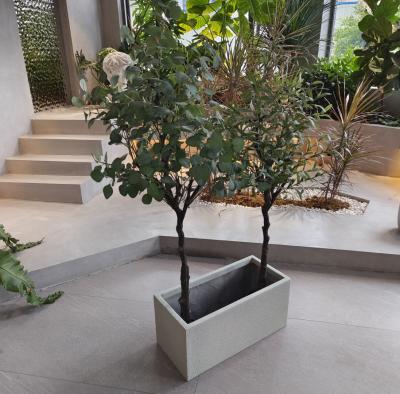 Cina Grandi vasi da fiore rettangolari in fibra di vetro di dimensioni personalizzate per la decorazione domestica in vendita