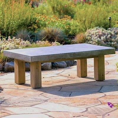 China Concrete Patio Furniture for Outdoor Use Large Home Concrete GRC Table Seating Sets for sale
