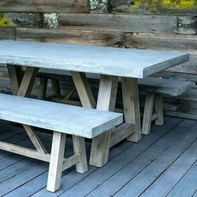 China Home Furniture Modern Living Room Concrete Table White Round Concrete Coffee Table for sale