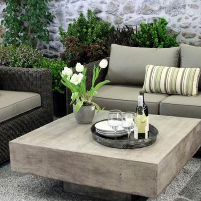 China Home Furniture Modern Living Room Concrete Table White Round Concrete Coffee Table for sale