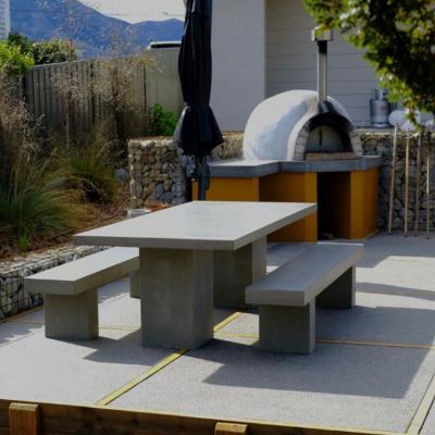 China Home Furniture Modern Living Room Concrete Table White Round Concrete Coffee Table for sale