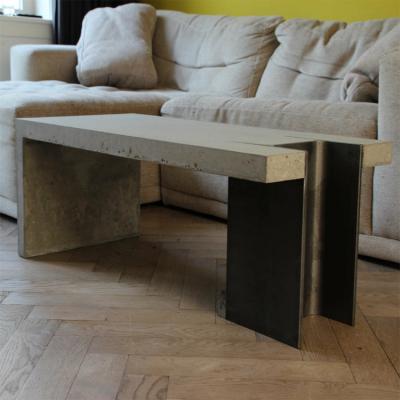 China Rectangular Kitchen Chair Set Concrete GRC Dining Table With Bench for sale