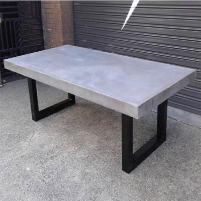 Cina Tavolo da patio in cemento GRC rettangolare / rotondo con sedie a panca in vendita