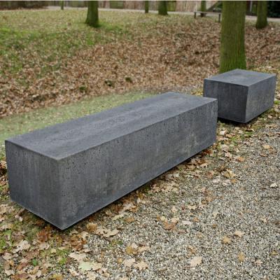 Cina Tavolo da patio in cemento GRC rettangolare / rotondo con sedie a panca in vendita