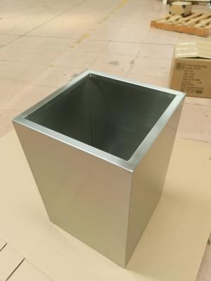 China Custom Stainless Steel Rectangular Garden Planter Extra Large Metal Flower Pot for sale