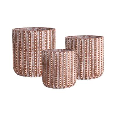 China Flower / Green Plant Glass Reinforced Concrete Plant Containers With Drainage Holes for sale