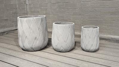 China 7-8 Years Life Time Indoor Fiber Clay Planter For Hotel Garden Home Decoration Piece for sale