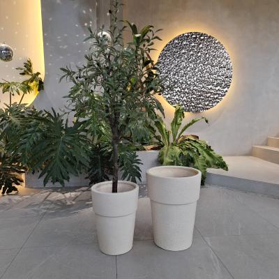 中国 手彫りの仕上げでカスタマイズされた繊維セメントポット 究極の植物表示ソリューション 販売のため