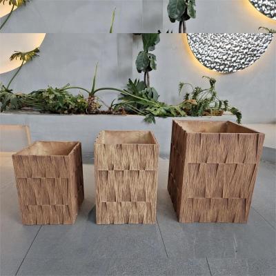 China Light-weight Fiber Clay Planter For Warmer Camping Burners And Barbecue D380*H410 for sale