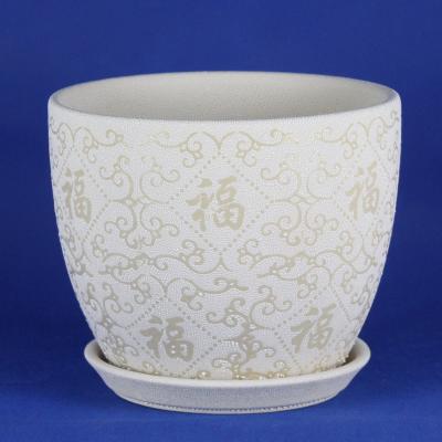 China Round Glazed Flower Pots with Glossy Finish Add Elegance to Your Garden for sale