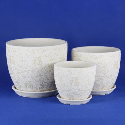 China Round Glazed Flower Pots with Glossy Finish Add Elegance to Your Garden for sale