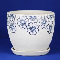 China Customized Round Ceramic Pots with Drainage Glossy Finish Indoor Planter Small Size Single for sale