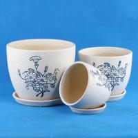 China Customized Round Ceramic Pots with Drainage Glossy Finish Indoor Planter Small Size Single for sale