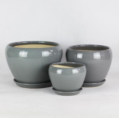 China Potes de cerâmica elegantes e duráveis para plantações internas e externas for sale