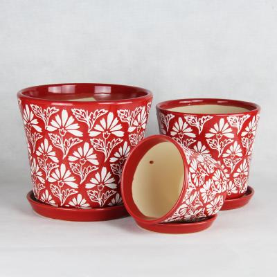 China Belas e funcionais panelas de cerâmica para o seu jardim e decoração doméstica necessidades à venda