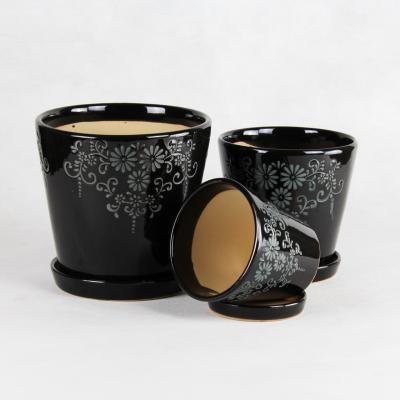 Cina Pottine di ceramica personalizzabili per il giardinaggio in diversi colori in vendita