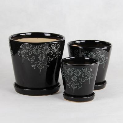 Cina Pottine di ceramica personalizzabili per il giardinaggio in diversi colori in vendita