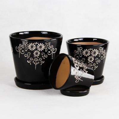 Cina Pottine di ceramica personalizzabili per il giardinaggio in diversi colori in vendita