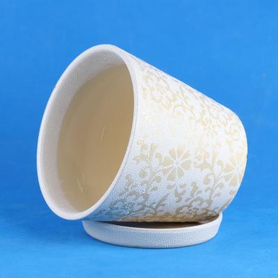 Cina Pottine di ceramica personalizzabili per il giardinaggio in diversi colori in vendita