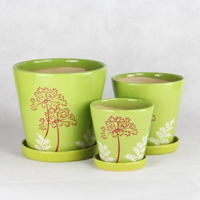 China Potes de cerâmica personalizáveis para jardinagem em cores diferentes à venda