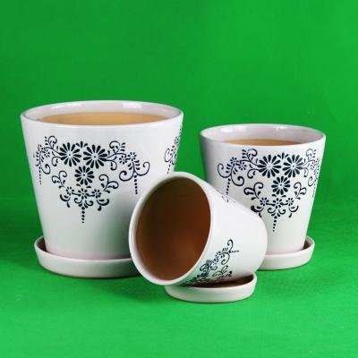Cina Pottine di ceramica personalizzabili per il giardinaggio in diversi colori in vendita