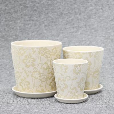 Cina Pottine di ceramica personalizzabili per il giardinaggio in diversi colori in vendita