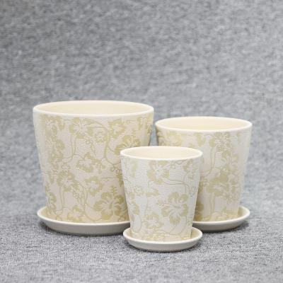 Cina Pottine di ceramica personalizzabili per il giardinaggio in diversi colori in vendita