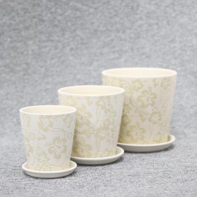 Cina Pottine di ceramica personalizzabili per il giardinaggio in diversi colori in vendita