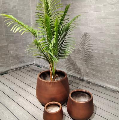 Cina Piantatrice in fibra di argilla resistente al gelo personalizzata per l'estetica e la durata del giardino in vendita