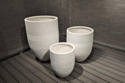 China D450*H600 Fiber Clay Planter For Barbecue And Charcoal Oven Camping Burners for sale