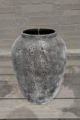 중국 현대적인 스타일의 서리 방지 섬유 점토 화분 둥근 모양과 특징 판매용