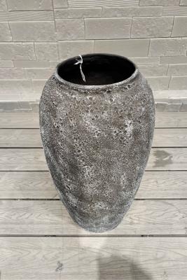 중국 현대적인 스타일의 서리 방지 섬유 점토 화분 둥근 모양과 특징 판매용