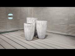 Modern Indoor Outdoor Ronde Fiber Cement Pot Voor Huis Tuin Flower Plant Pot