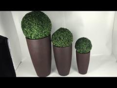 Planteadores de jardim redondos e leves de argila de fibra
