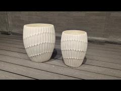 Indoor and Outdoor Spaces Fiberclay Planter with Long-Lasting Life Time Keep 5-6 Years