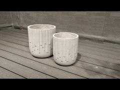 Hand Carve Finishing Fiber Cement Pot Customed for Outdoor Centerpieces