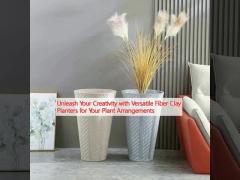 Chic Fiber Clay Planter Verhoog uw plantendisplay met minimalistisch ontwerp