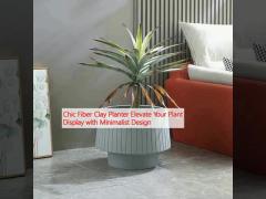 Chic Fiber Clay Planter Verhoog uw plantendisplay met minimalistisch ontwerp