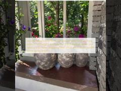 grigio con alcune macchie beige piantatore di argilla di fibra rotonda con una texture impermeabilizzata e macchiata leggero resistente a bassa manutenzione vaso da fiore vacanza villa ufficio decorazione giardino progetto paesaggistico