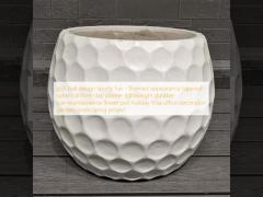 golf ball design sporty fun - themed appearance tapered spherical fiber clay planter lightweight durable low-maintainence flower pot holiday Villa office decoration garden landscaping project