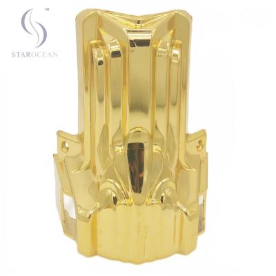 China Gepaste kist decoratie elektroplaat Glanzend goud oppervlak Begrafenisaccessoires 11#G Te koop
