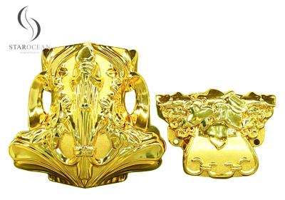 China 24K Gold Premium Sarg Ecke Begräbnisprodukte für Holz Sarg Griffe 17#G zu verkaufen