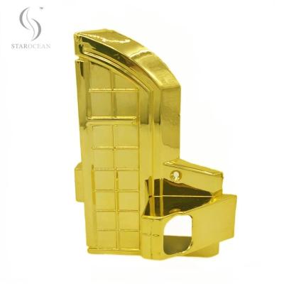 China Material reciclado de ouro PP Cantos de caixão em forma de cruz, acessórios de caixão 15#G à venda