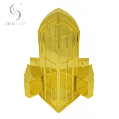 China Material reciclado de ouro PP Cantos de caixão em forma de cruz, acessórios de caixão 15#G à venda