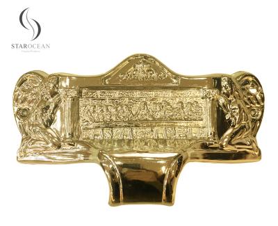 Cina Maniglia di bara in oro leggero di plastica per ornamenti funerari 19# LG in vendita