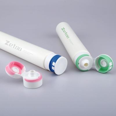 China 35ml - 110ml Tooth Paste Tubes White Empty Toothpaste Tubes With Rabbit Teeth Flip Top Caps for sale