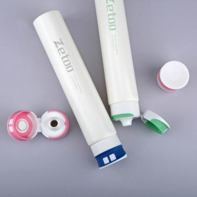 China 35ml - 110ml Tooth Paste Tubes White Empty Toothpaste Tubes With Rabbit Teeth Flip Top Caps for sale