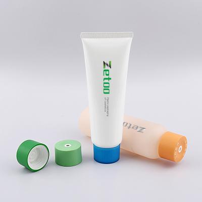 China White Clean Face Tube Customized Face Wash Tubes 70ml - 180ml With Matt Center Dispensing Caps for sale