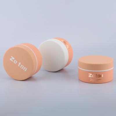China Two Color Empty Plastic Cosmetic Jars 50ml Eye Cream Jar With Customized LOGO Cap for sale