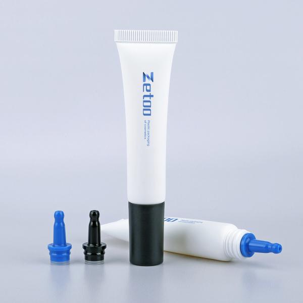 Quality Round Essential Oil Tube Packaging White Plastic Tube Containers 10ml - 25ml With Matt Drip Caps for sale